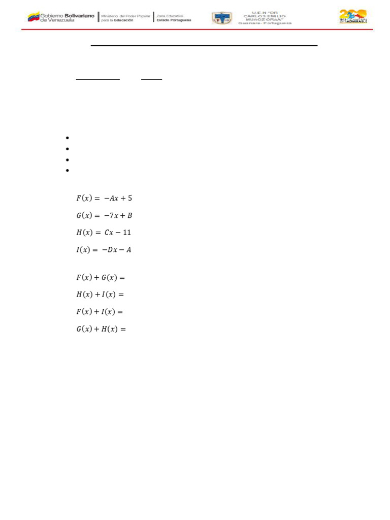 Guia Practica Matematica 4to Año | PDF