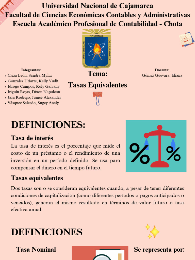 Tasas Equivalentes en Finanzas | PDF | Interés | Tasas de interés