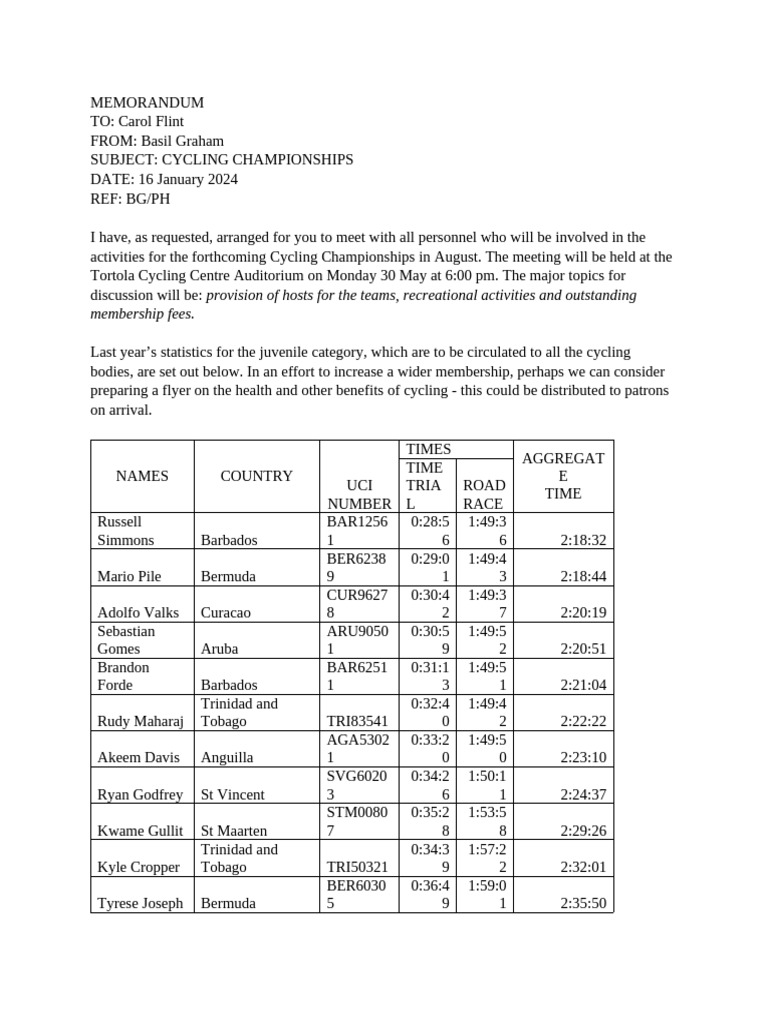 CSEC EDPM 2011 p2 - Question 2 (B) - Memo | PDF