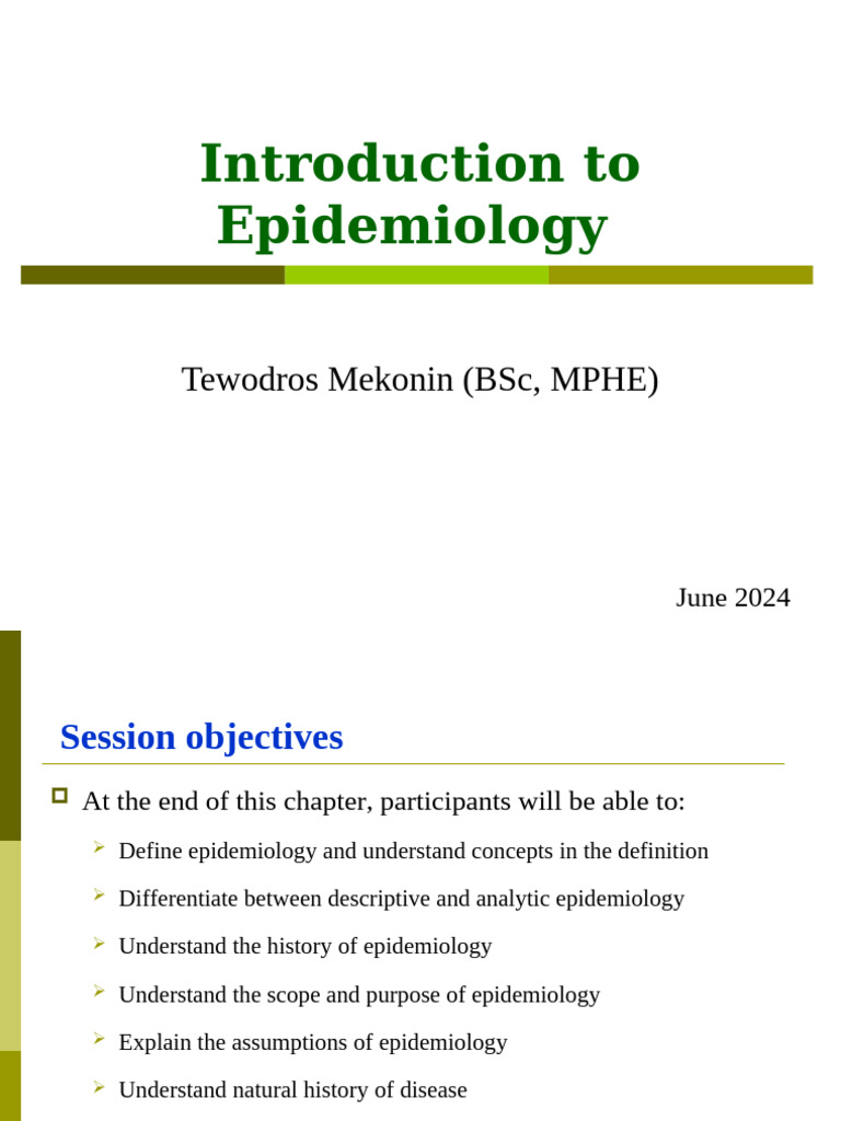 Introduction To Epidemiology | PDF | Epidemiology | Infection