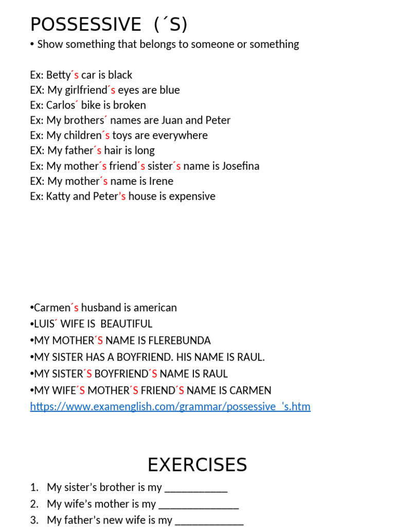 Possessive Questions | PDF