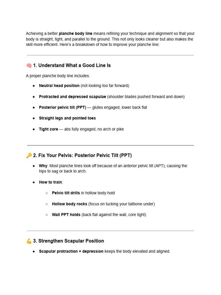 Achieving A Better Planche | PDF | Pelvis | Shoulder