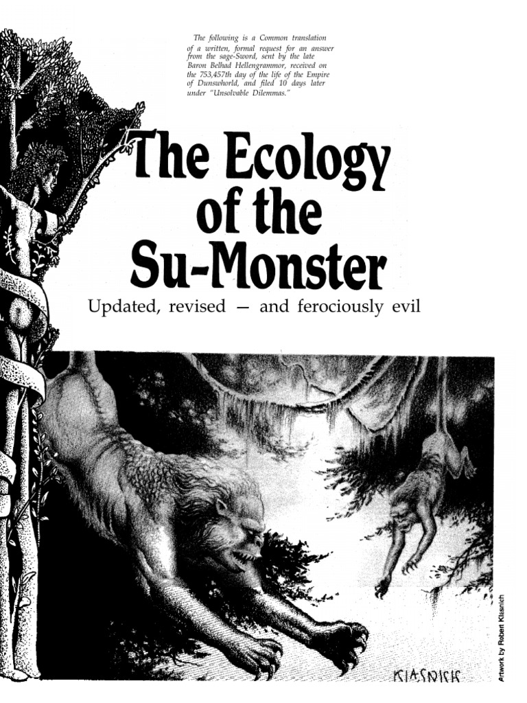 DM167 The Ecology of the Su-Monster | PDF | Zoology