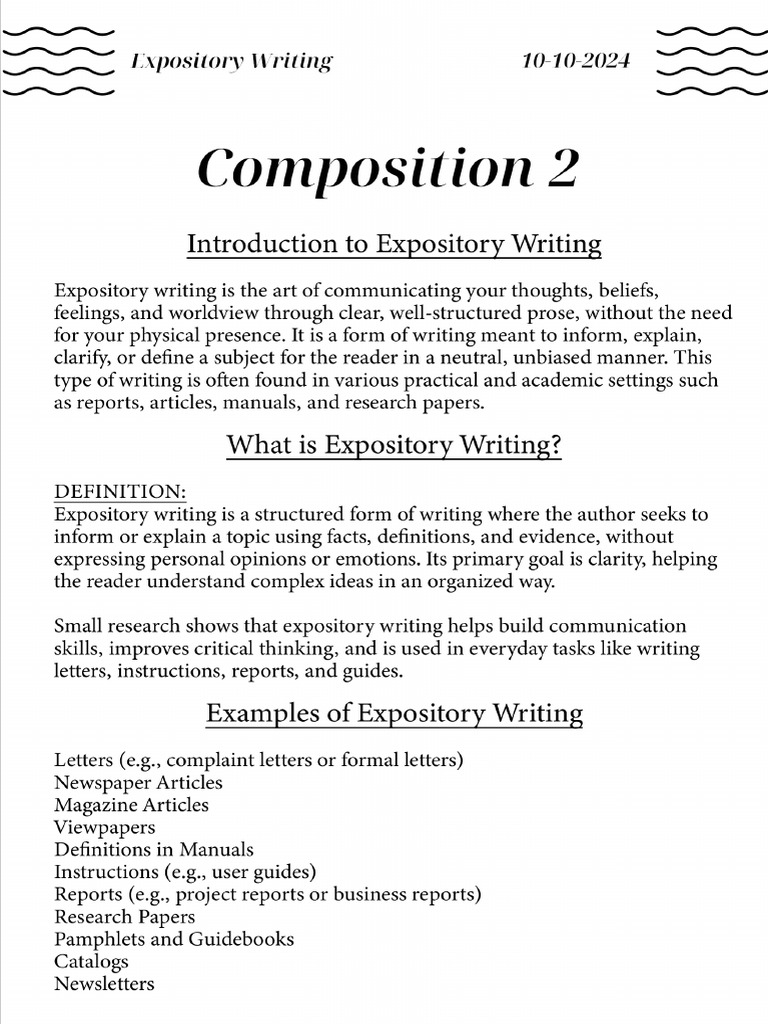 Expository Writing | PDF