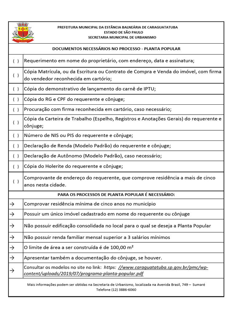 Relacao de Documentos Externo | PDF