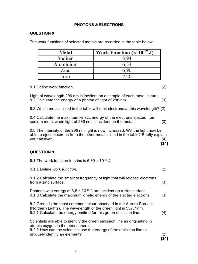 Photons and Electrons 2 | PDF | Emission Spectrum | Spectral Line