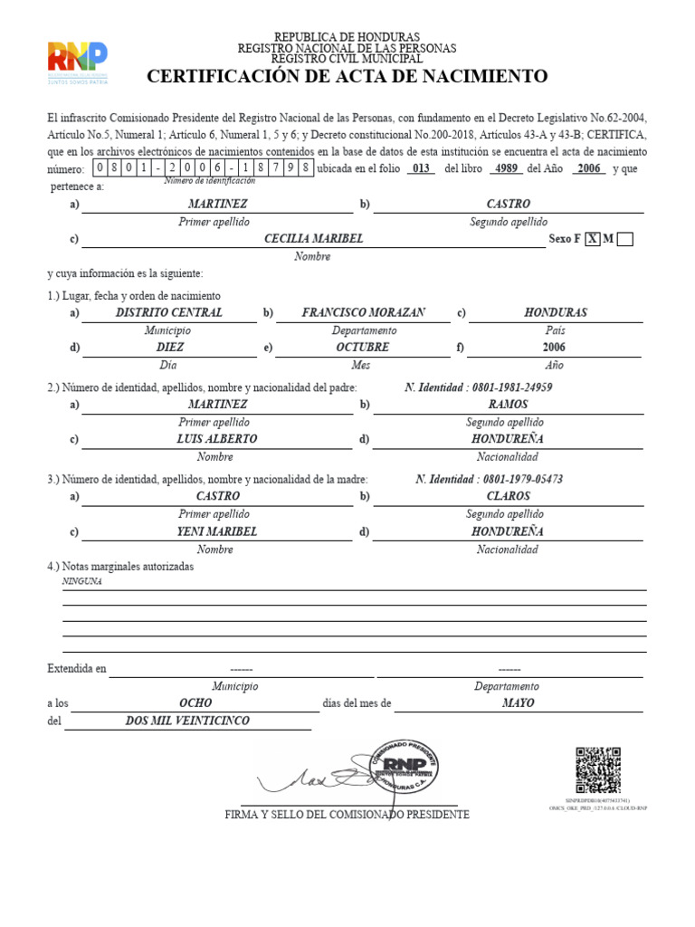 SIN RNP Acta Nac 9-20250508 130210 | PDF | Gobierno