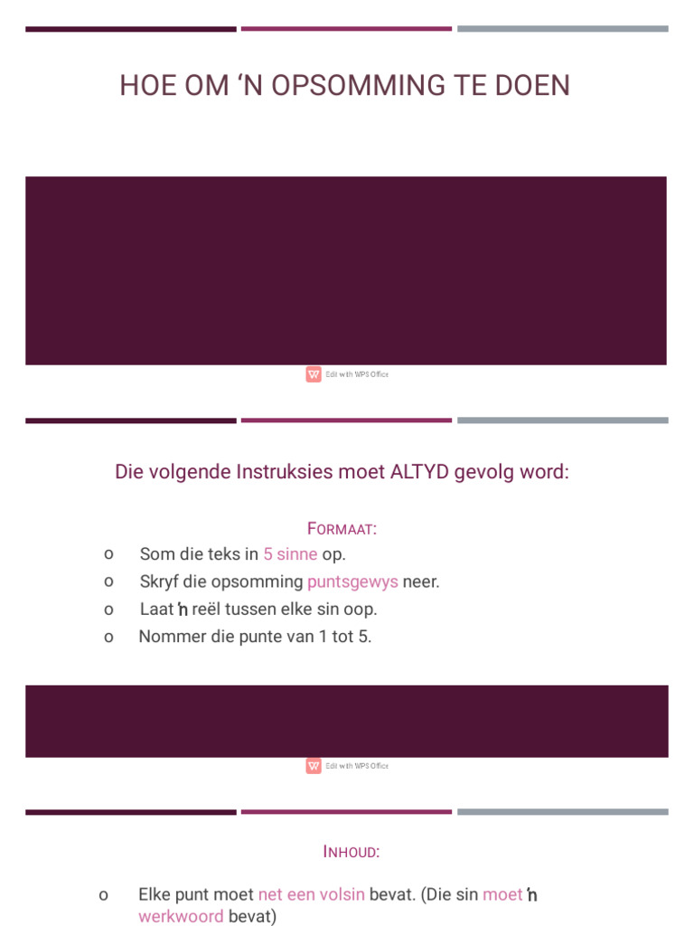 Hoe om 'n opsomming te doen (1) | PDF