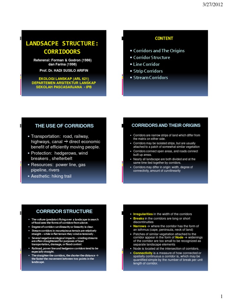 04 Landscape Structure - CORRIDORS | PDF | Hedge | Trees