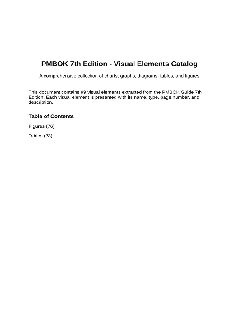 PMBOK 7th Edition Visual Elements Guide | PDF