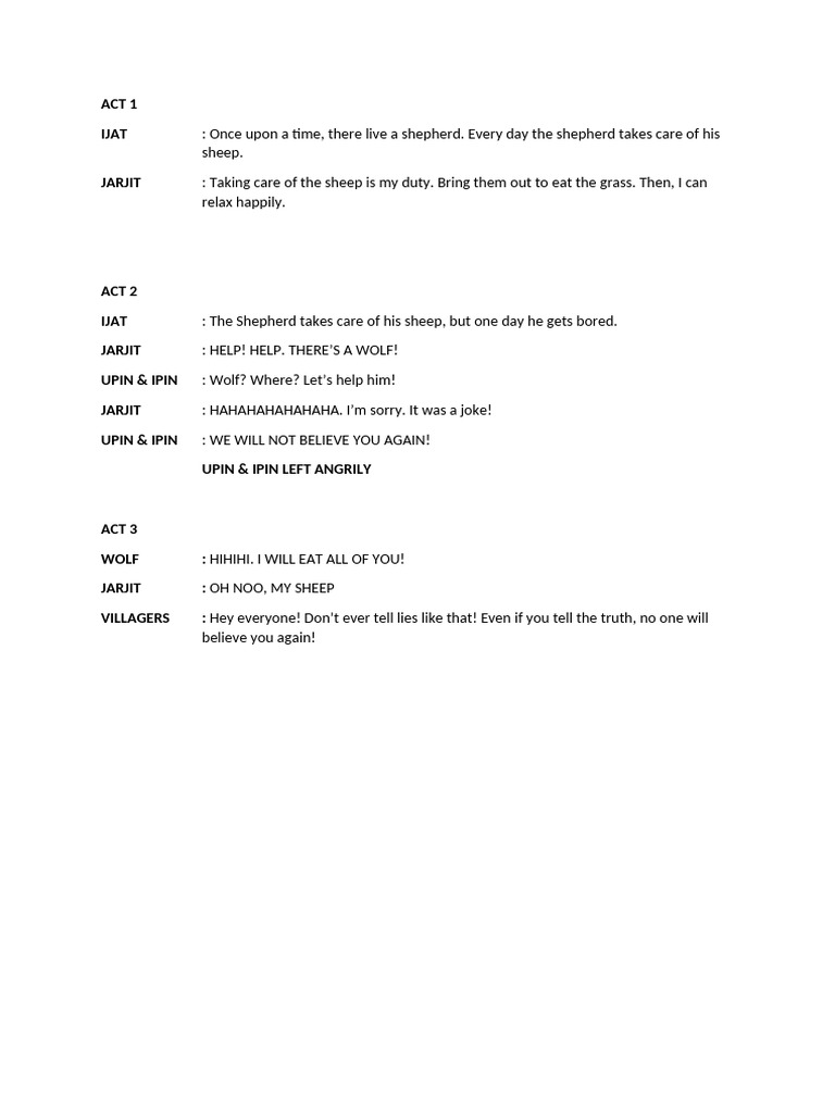 The Shepherd's Tale: A Lesson on Lies | PDF
