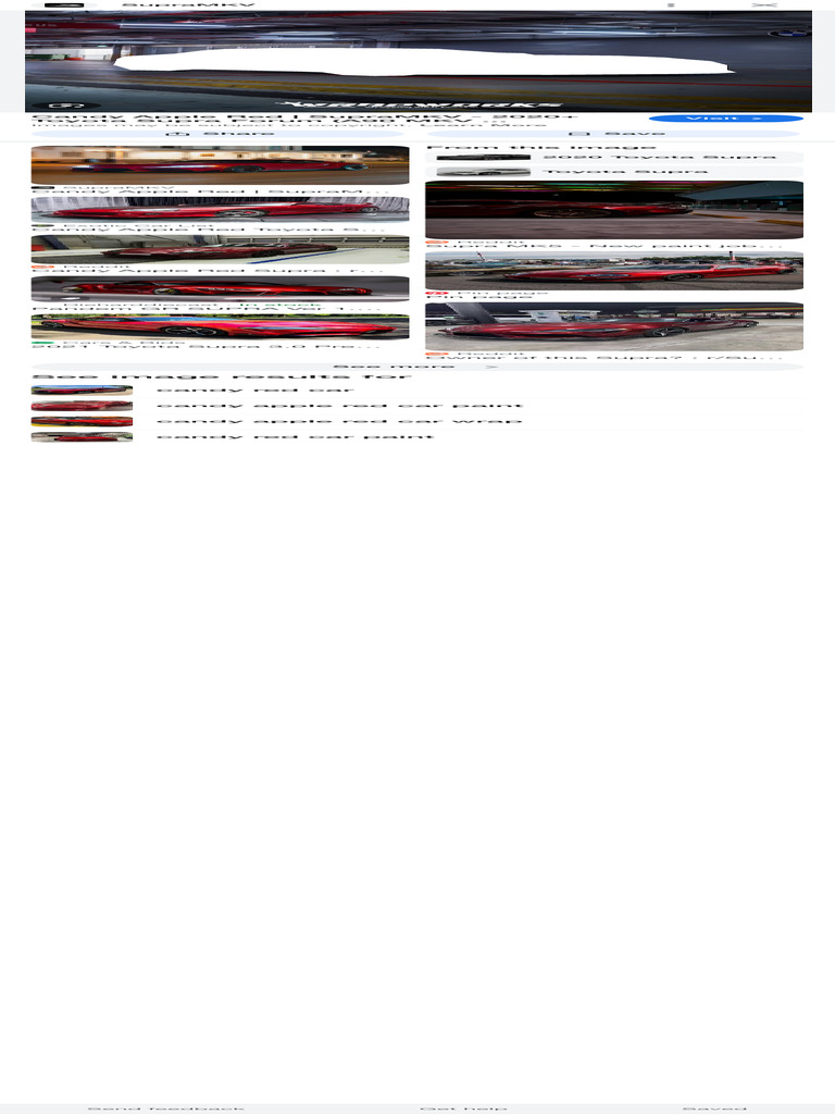 Candy Apple Red Toyota Supra Guide | PDF