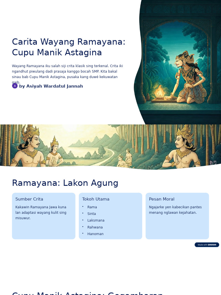 Carita Wayang Ramayana Cupu Manik Astagina | PDF
