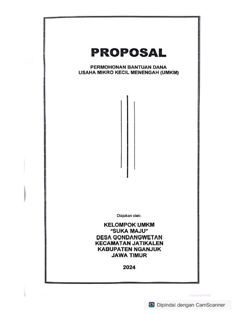 Proposal Pokmas Suka Maju | PDF