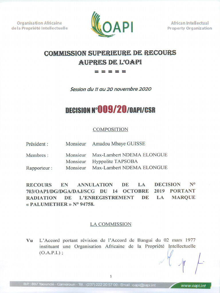 Affaire PALUTHER C: PALUMÉTHER | PDF