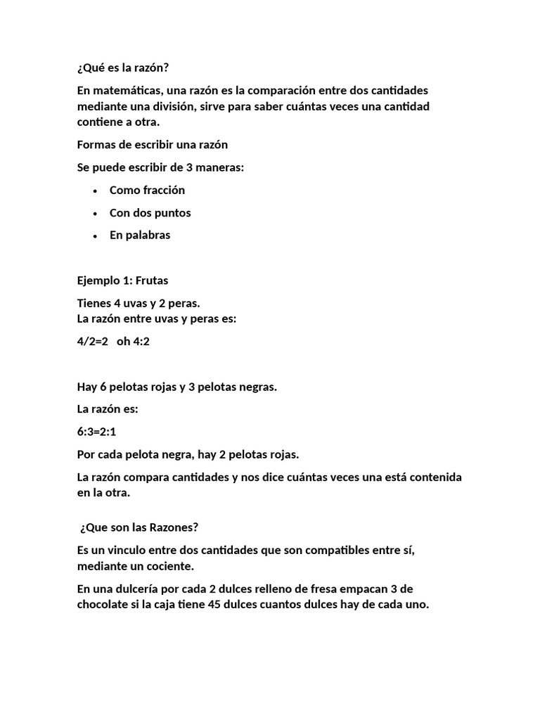 Razon Matematicas | PDF