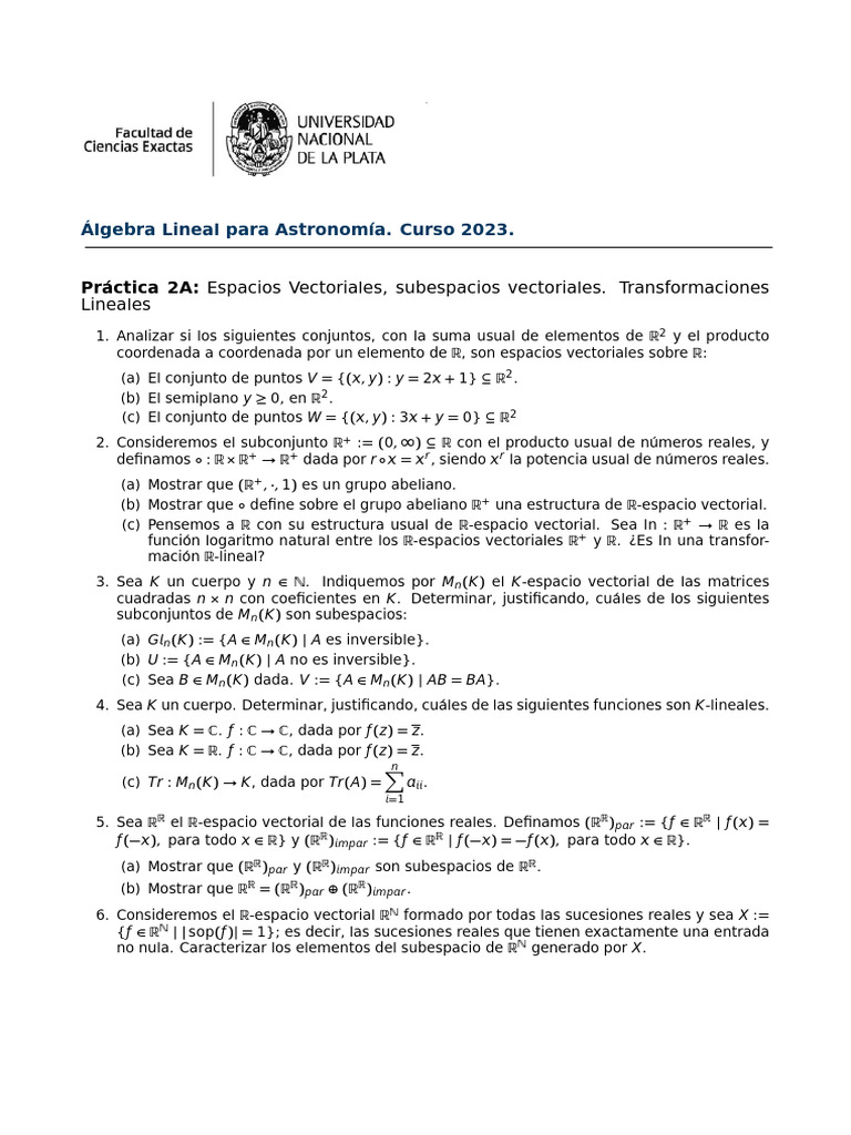 Algebra TP 2A | PDF