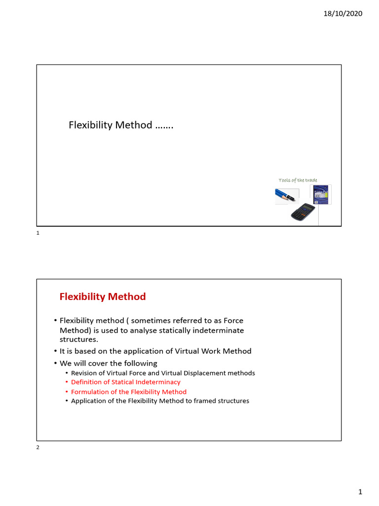 Week 4 Flexibility Method Part 1 | PDF | Bending | Beam (Structure)