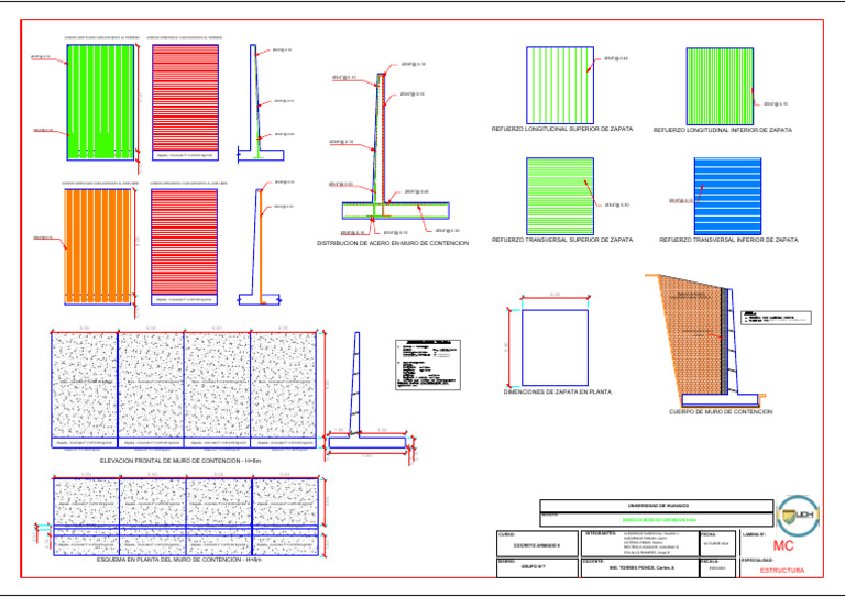 Plano Muro Layout1 | PDF | Ingeniería de Edificación | Ingeniería estructural
