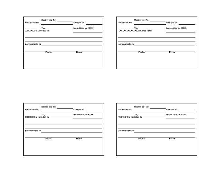Recibos Caja Chica | PDF