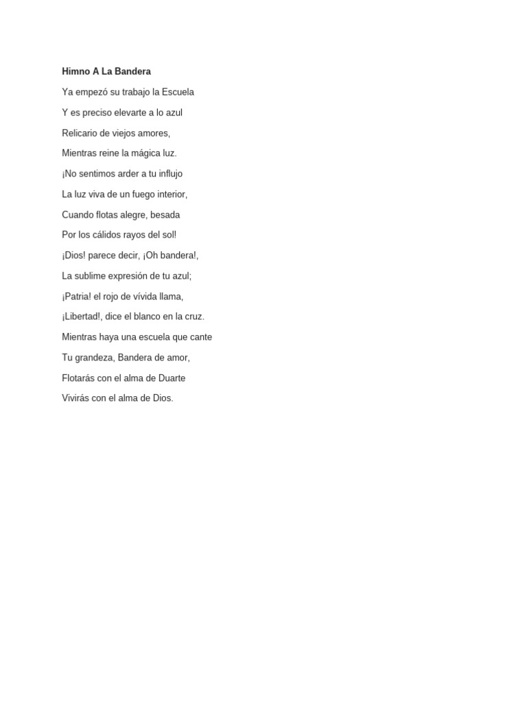 Himno a la Bandera Nacional | PDF