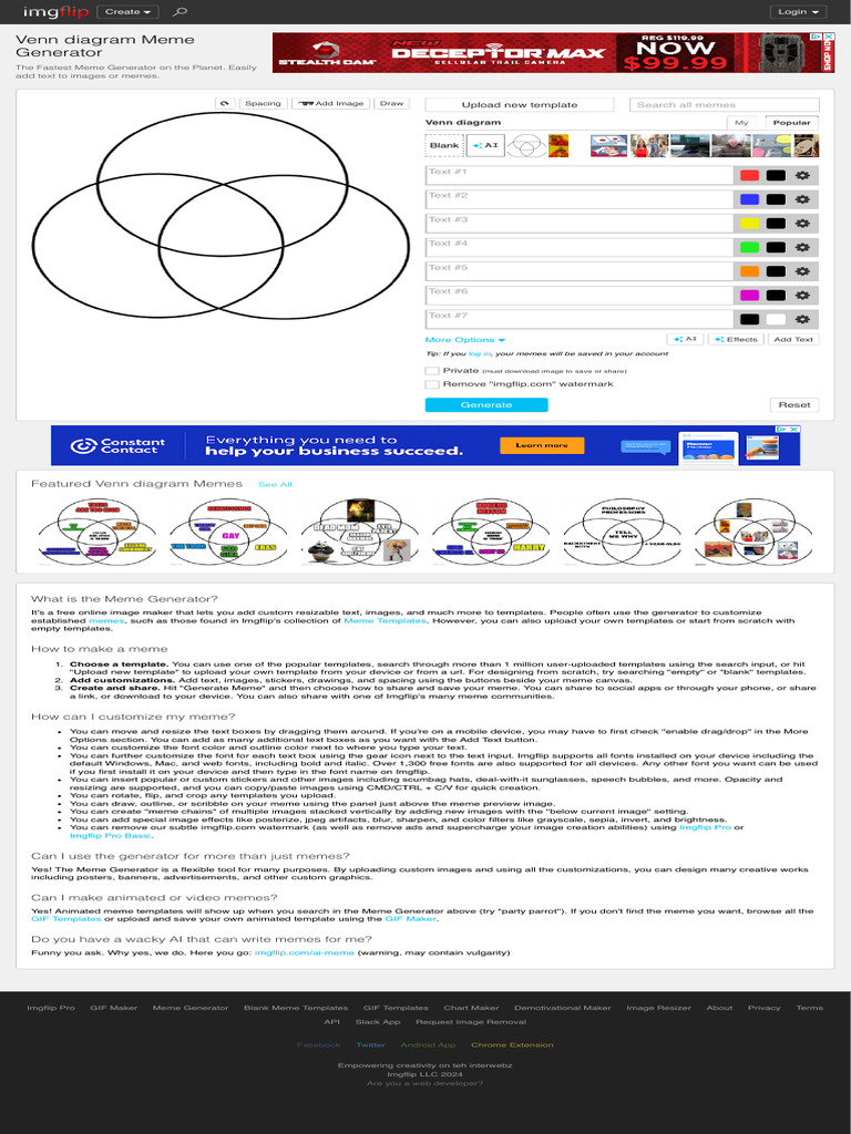 Venn Diagram Meme Generator Guide | PDF | Computing | Software
