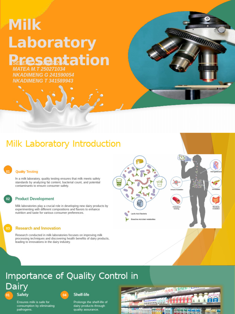 Milk Quality Testing and Innovations | PDF | Milk | Laboratories