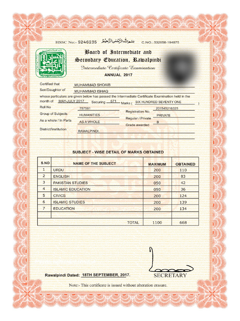 Matriculation Degree | PDF