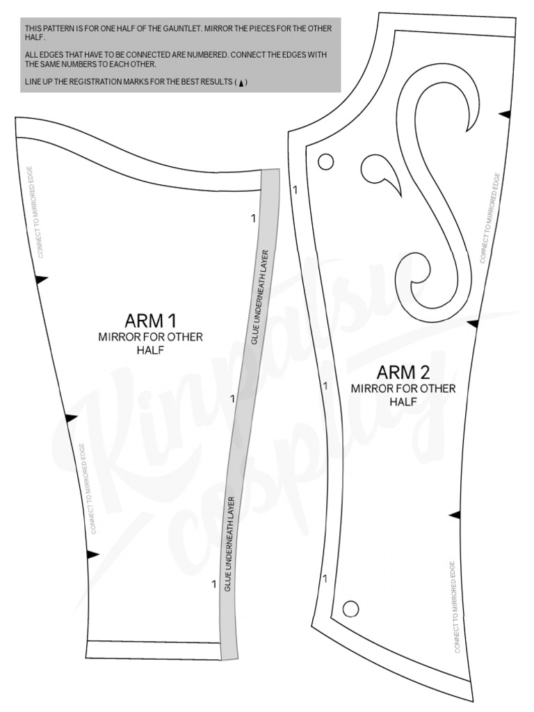 Gauntlet Pattern Knight Peach KinpatsuCosplay | PDF