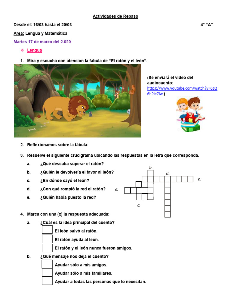 Sec Actividades - 4° - Mal. Arg. | PDF