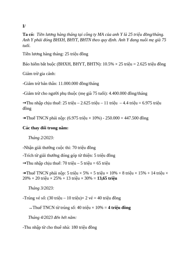 Bài 2 Thuế TNCN | PDF