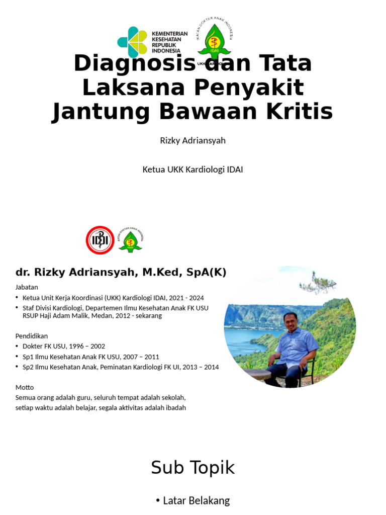 Diagnosis Dan Tata Laksana Penyakit Jantung Bawaan Kritis | PDF