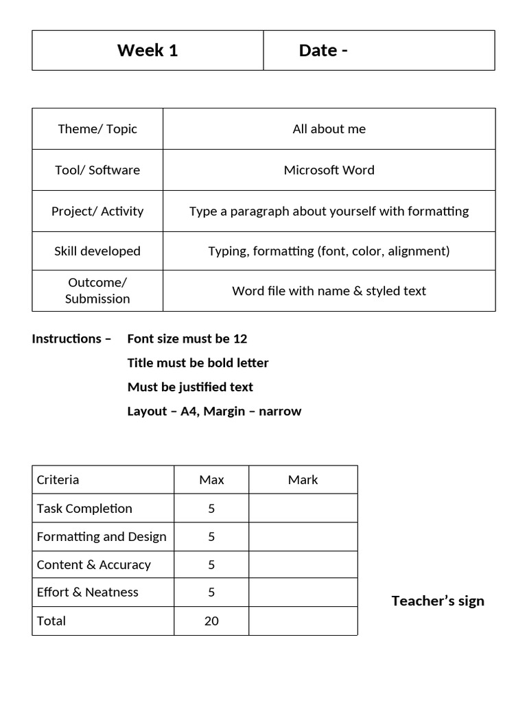 Weekly ICT Project Assignments Guide | PDF | Microsoft Power Point ...