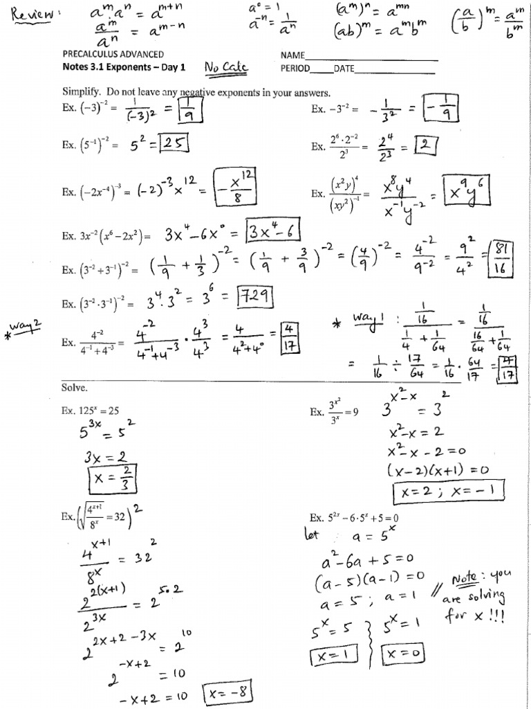 Key Notes Exponential Day 1 With Activity | PDF