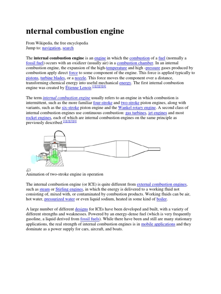 Internal Combustion Engine | PDF | Internal Combustion Engine | Diesel ...