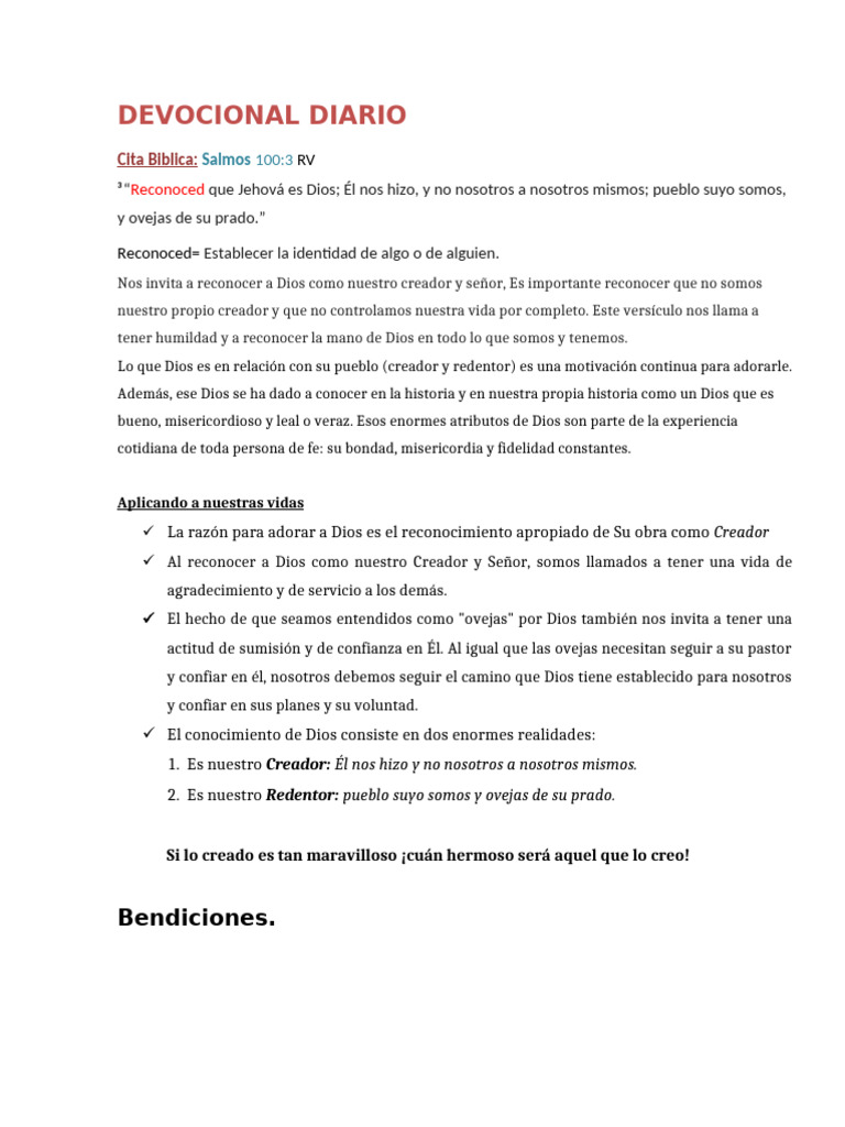 Devocional Diario PDF | PDF