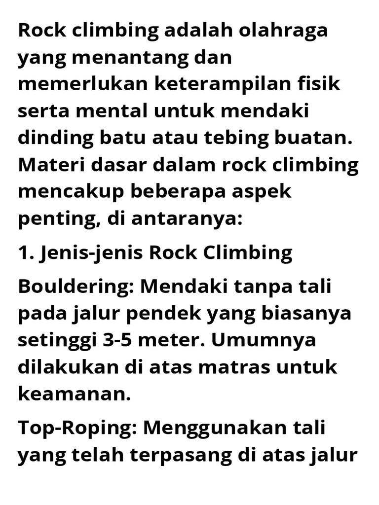 Rock Climbing | PDF