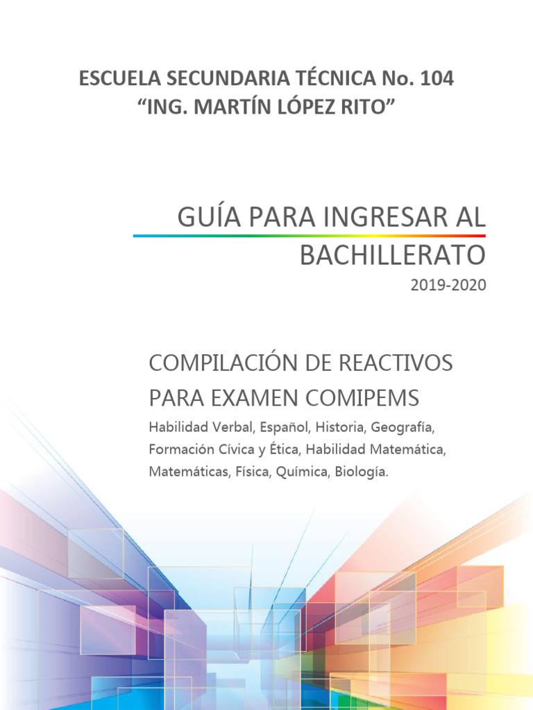 Guia Comipems T.M. 2019-2020 | PDF | Primera Guerra Mundial | México