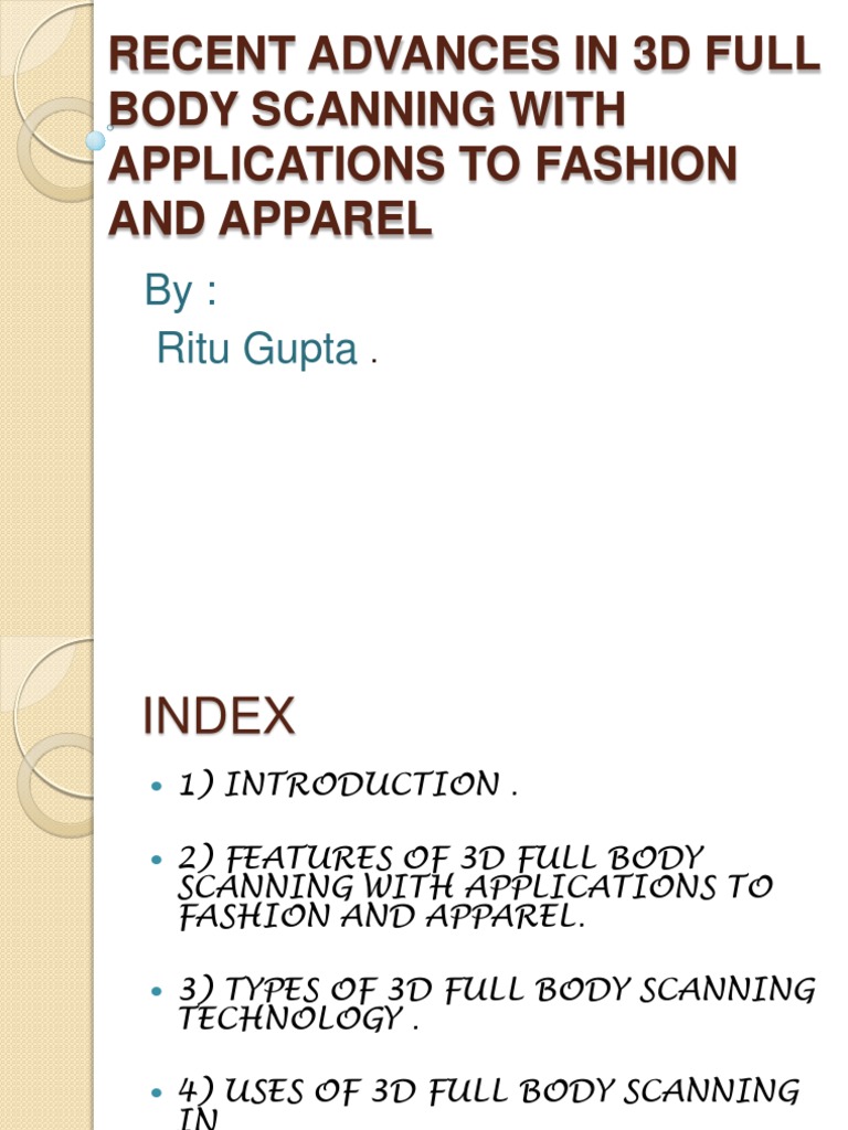 3D Scanning in Fashion & Apparel | PDF | Image Scanner | Simulation