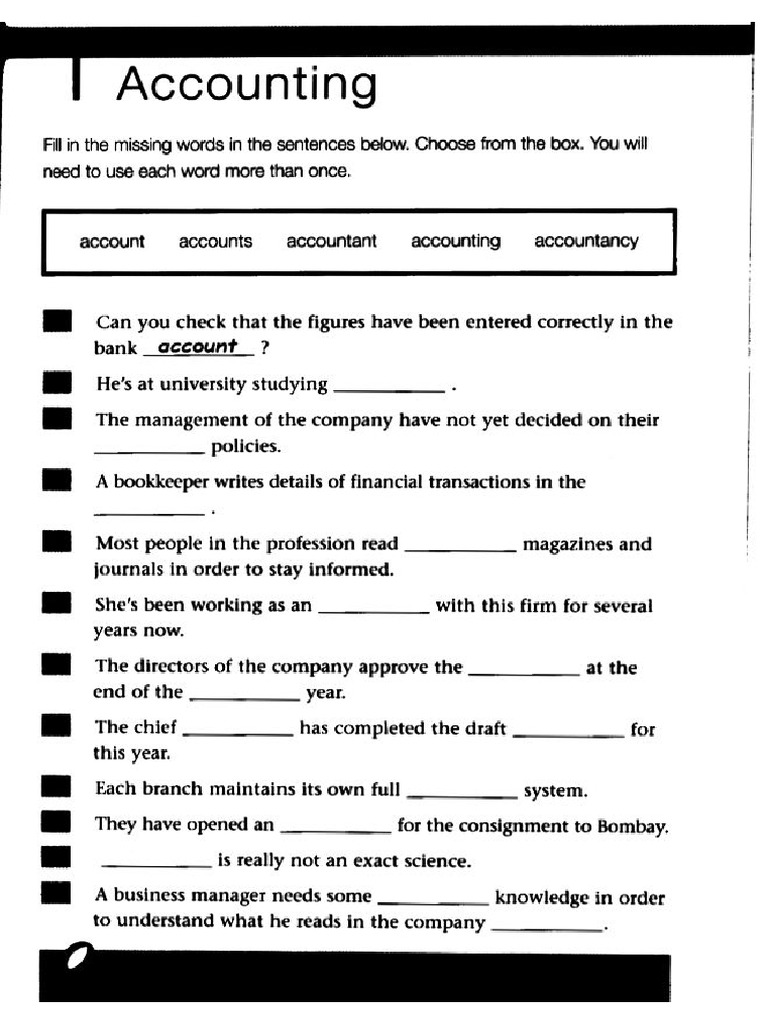 Vocabulary of Accounting | PDF