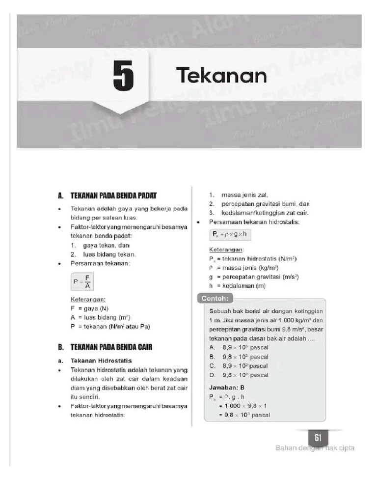 Rumus Tekanan | PDF