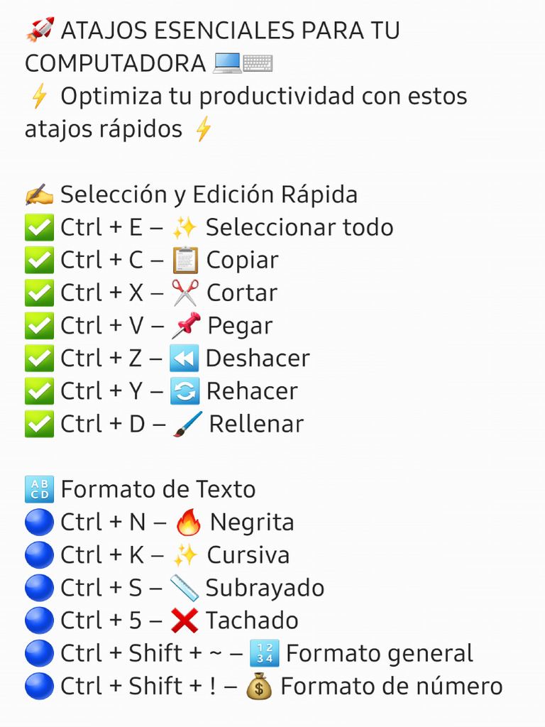Atajos Esenciales | PDF