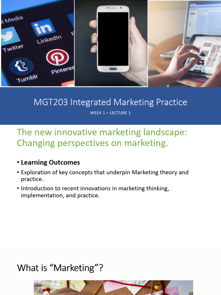 MGT203 Week 1 Online Lecture | PDF