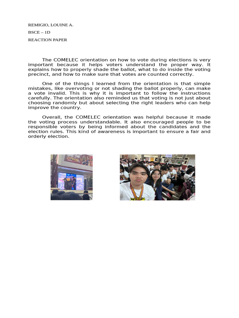 Reaction Paper | PDF