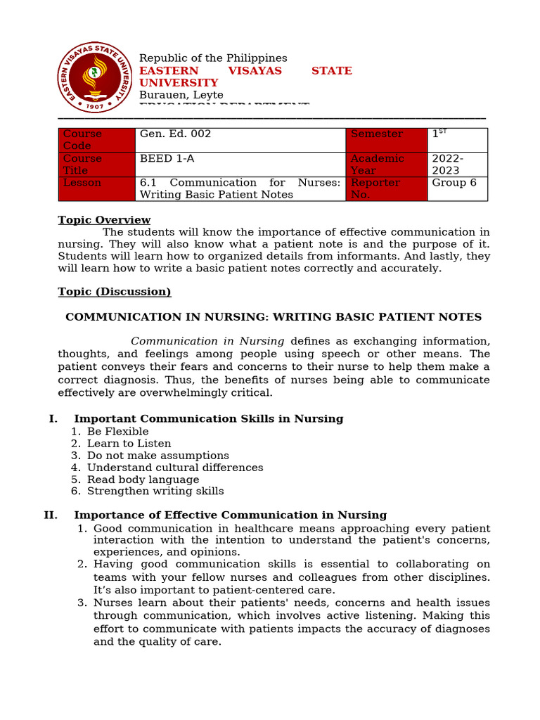 Writing Effective Nursing Patient Notes | PDF | Communication | Patient