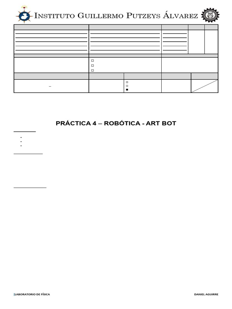 Práctica 4 - Art Bot B1 B2 B3 | PDF | Robot | Robótica