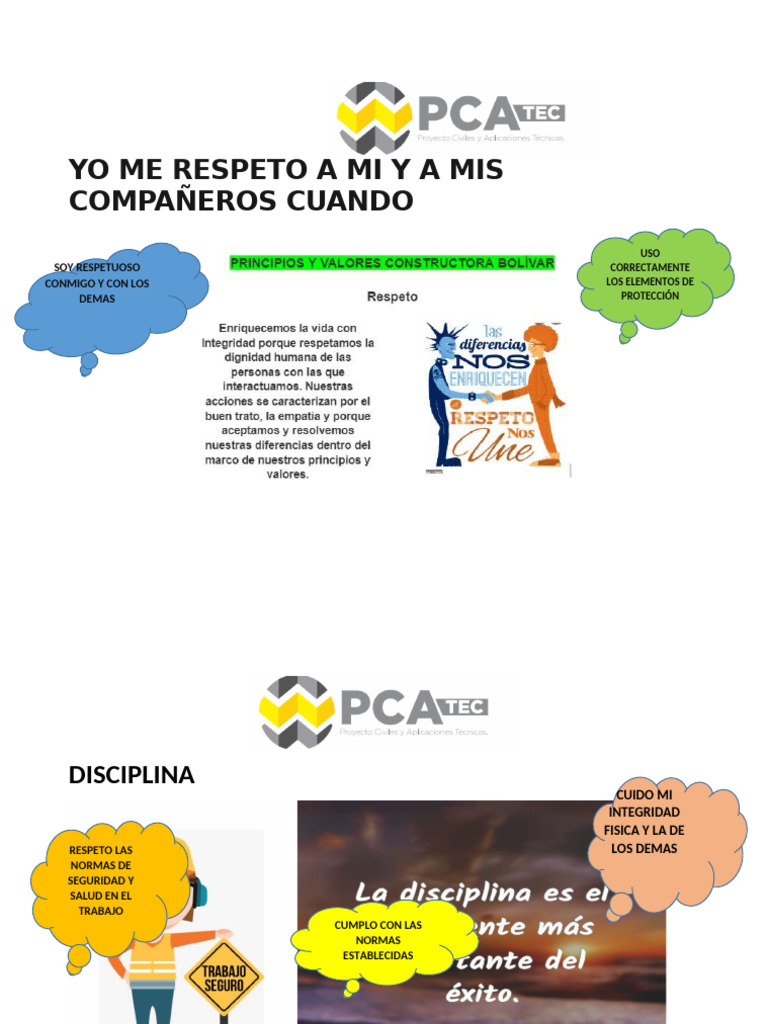 Yo Me Respeto A Mi y A Mis Compañeros Cuando | PDF