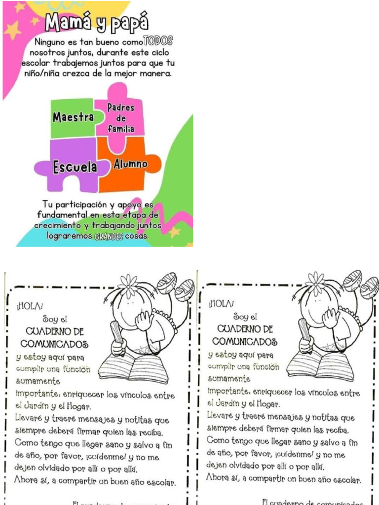 Ficha para Cuaderno de Comunicados | PDF