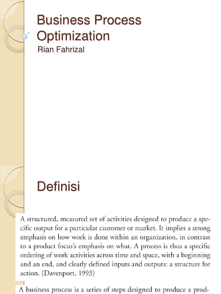 Business Process Optimization Strategies | PDF