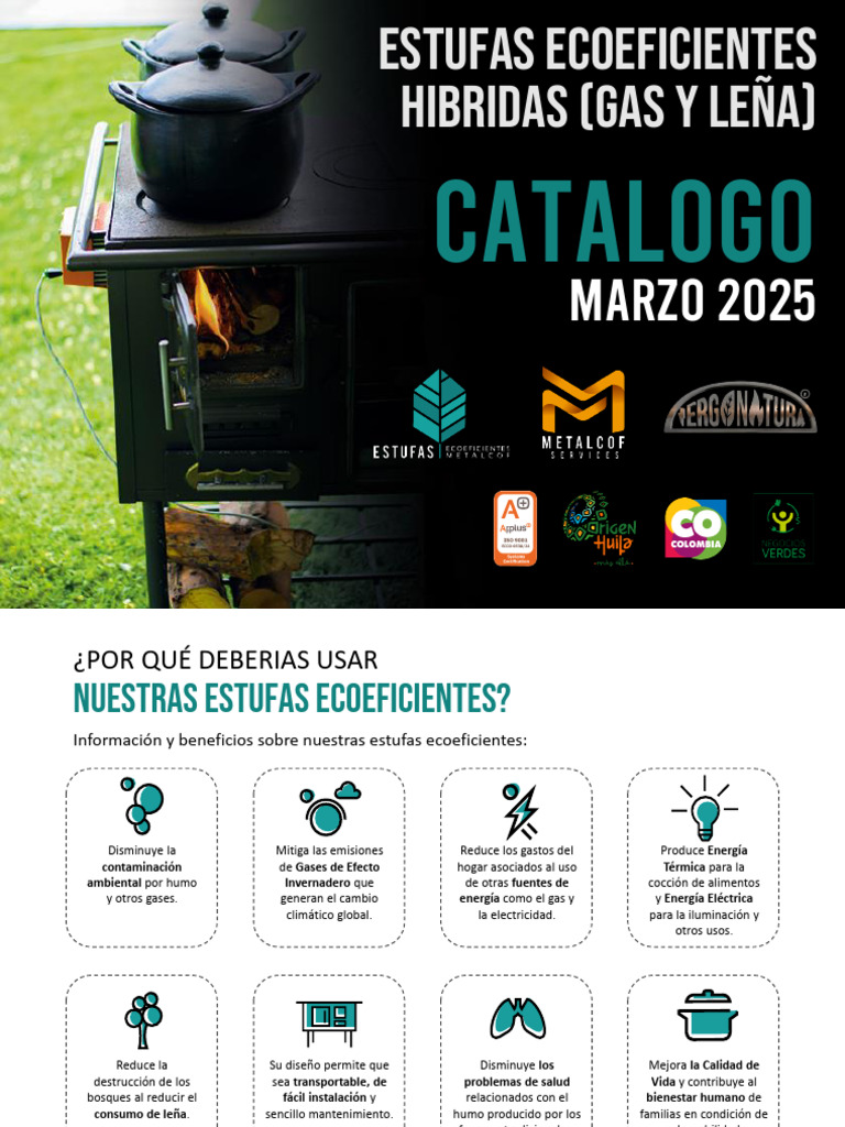 2.-CATALOGO-COMPLETO-MARZO-2025-ESTUFAS-HIBRIDAS | PDF | Estufa de cocina | Hogar